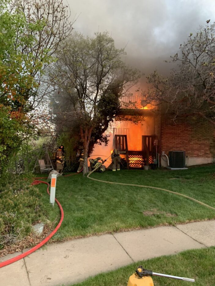 Three people escape unhurt in Layton house fire | News, Sports, Jobs ...